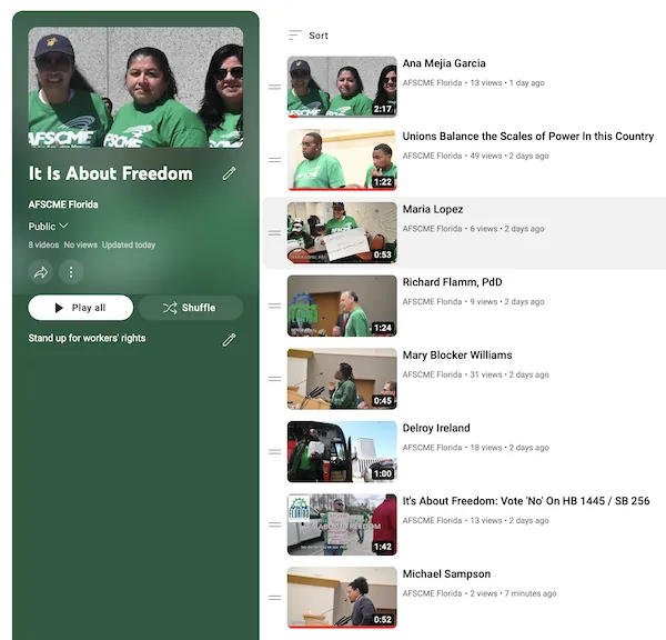 Videos: Members Say 'It's About Freedom' | AFSCME Florida